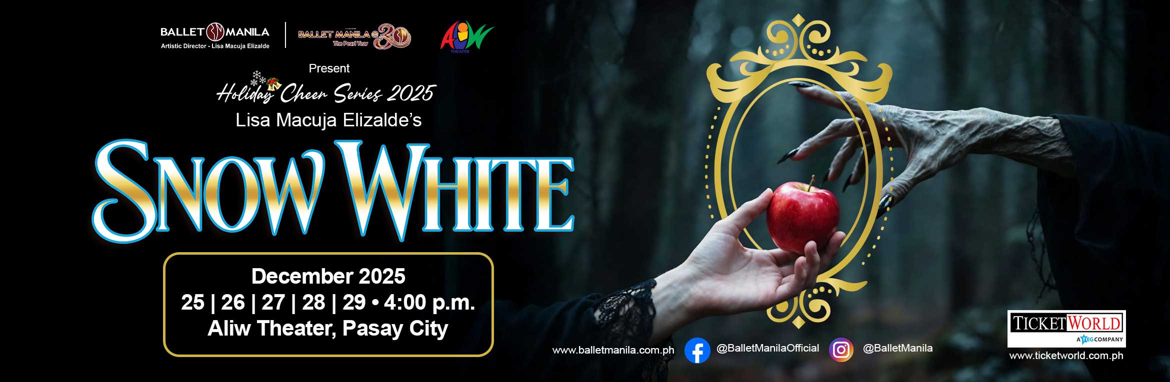 Snow White By Lisa Macuja Elizalde tickets | Aliw Theater | Ticketworld